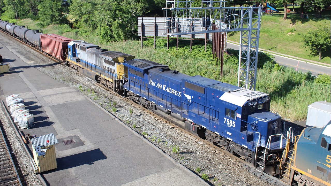 [FULL HD 60FPS] RARE: CSX K160 With Pan Am C40-8s and NJT Atlantic City ...