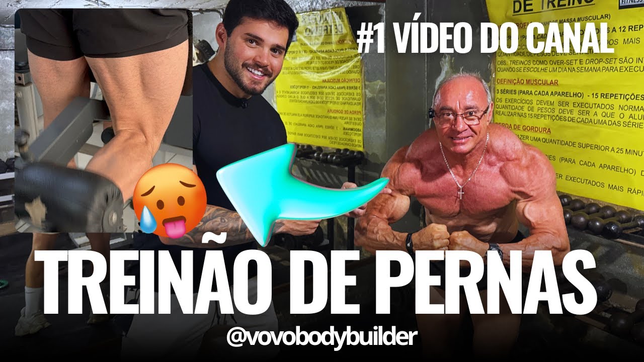#001 - VOVÔ BODYBUILDER | PRIMEIRO VÍDEO DO CANAL & TREINÃO DE PERNAS ...