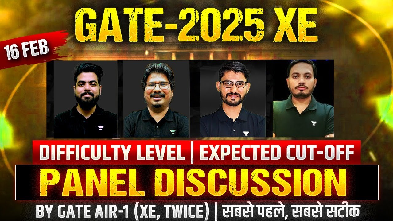 LIVE by GATE AIR-1 XE TWICE 🔥 | GATE-2025 XE: Review, Difficulty Level ...