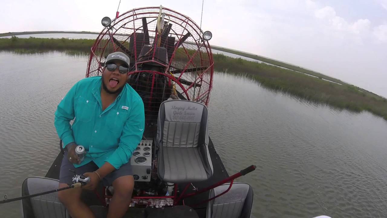 Rockport Fishing Fan Boat (Air Boat) (Chet 4 27 16) - YouTube