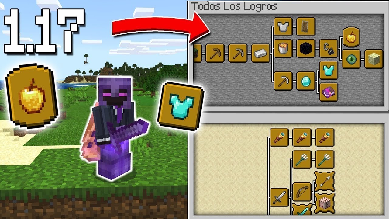 Completo TODOS los LOGROS de Minecraft 1.17 - YouTube