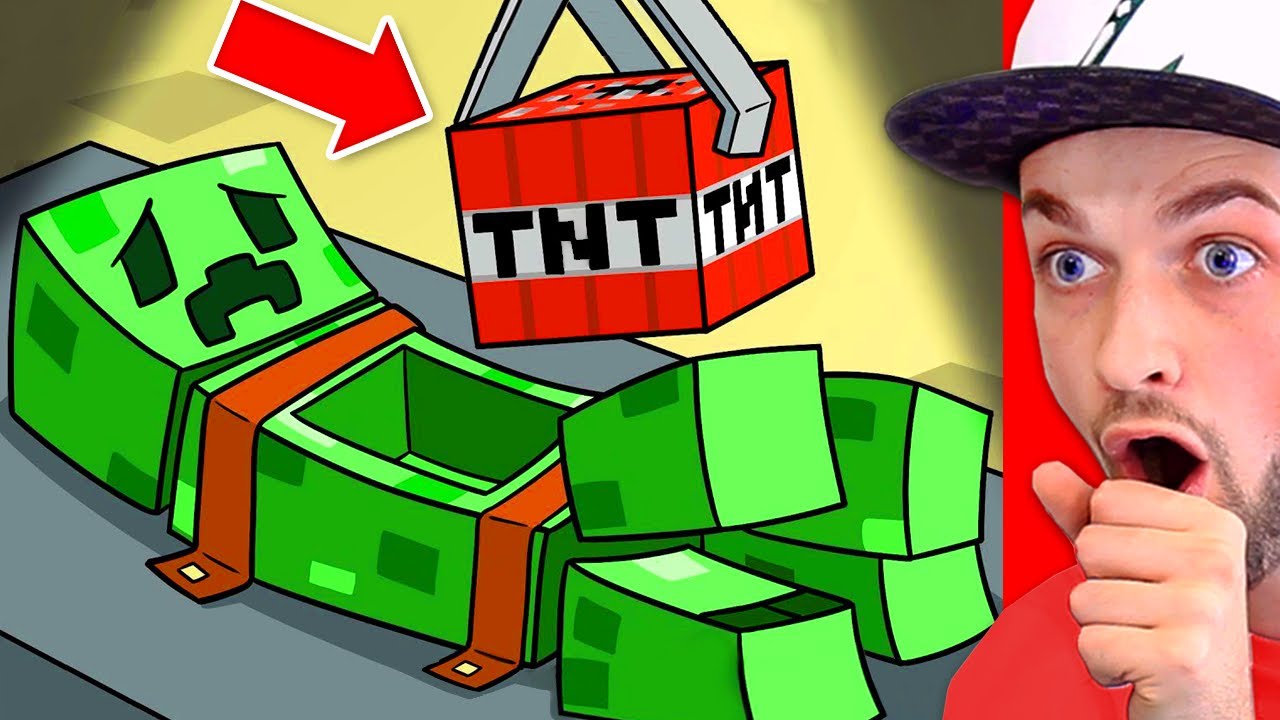 Story of World's *FIRST* Minecraft Creeper! (Cartoon Animation) - YouTube