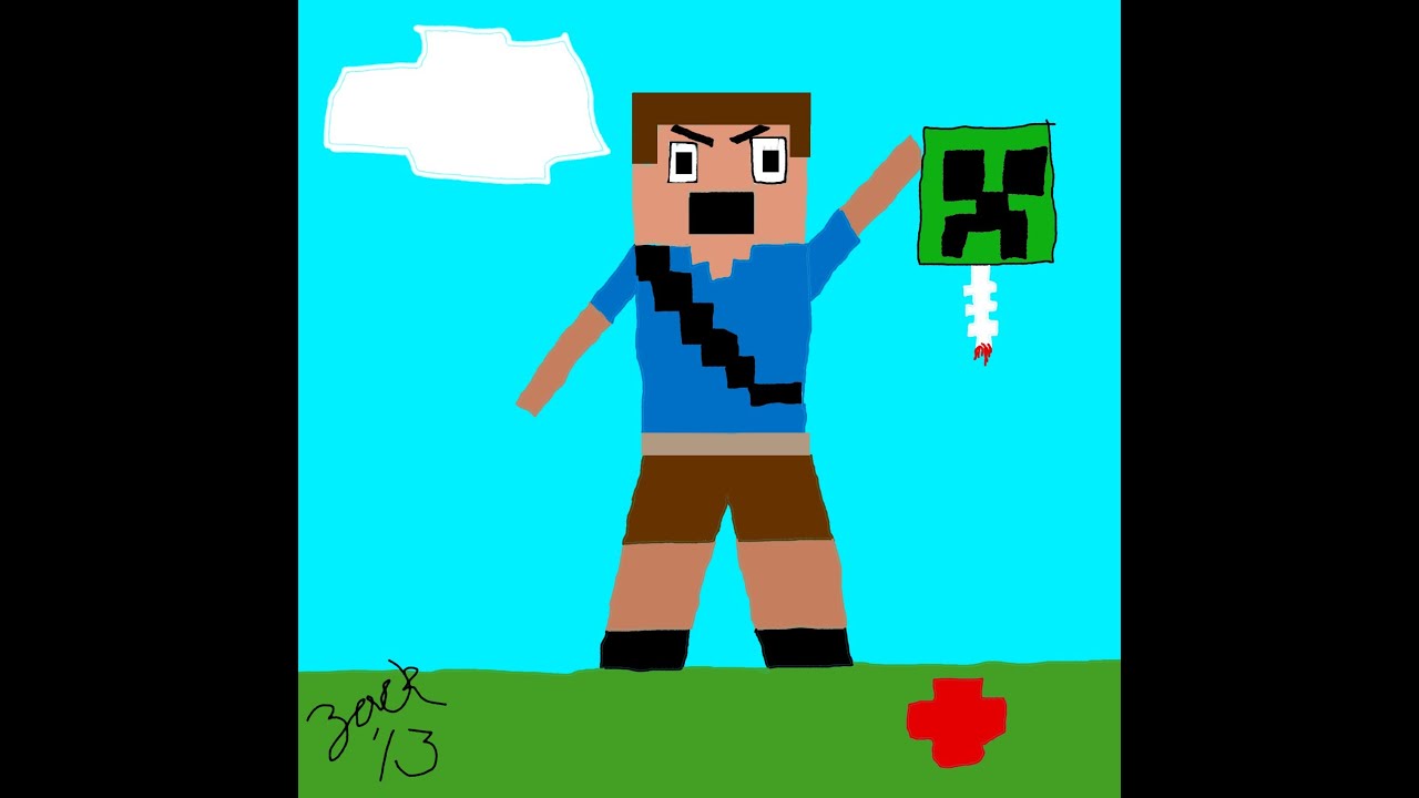 Speed Drawing My Minecraft Character - YouTube