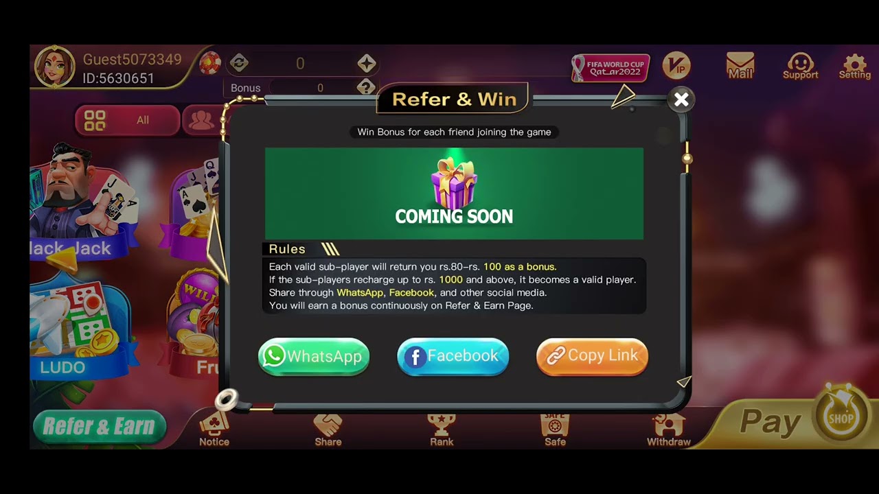 rummy yes app is the best app for earning money for extra bonus - YouTube