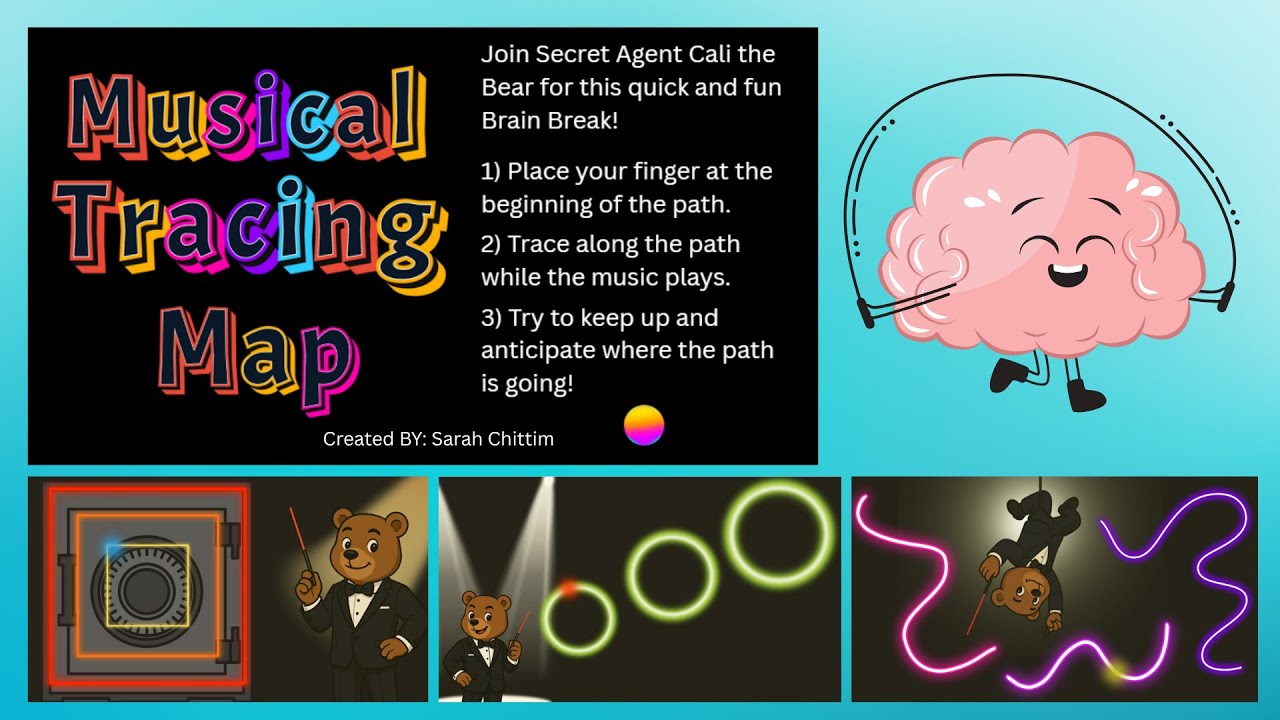 Secret Agent Musical Tracing Map – Virtual Brain Break - YouTube