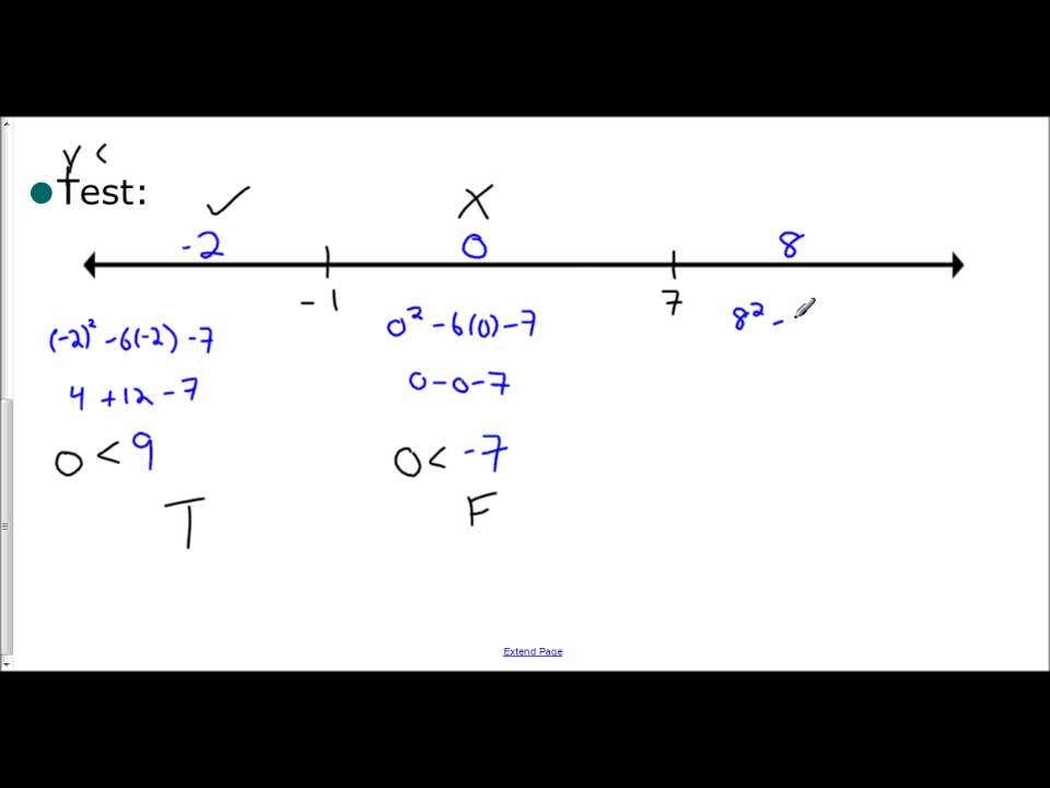 Lesson 5.8 - Factoring Quadratic Inequalities - YouTube