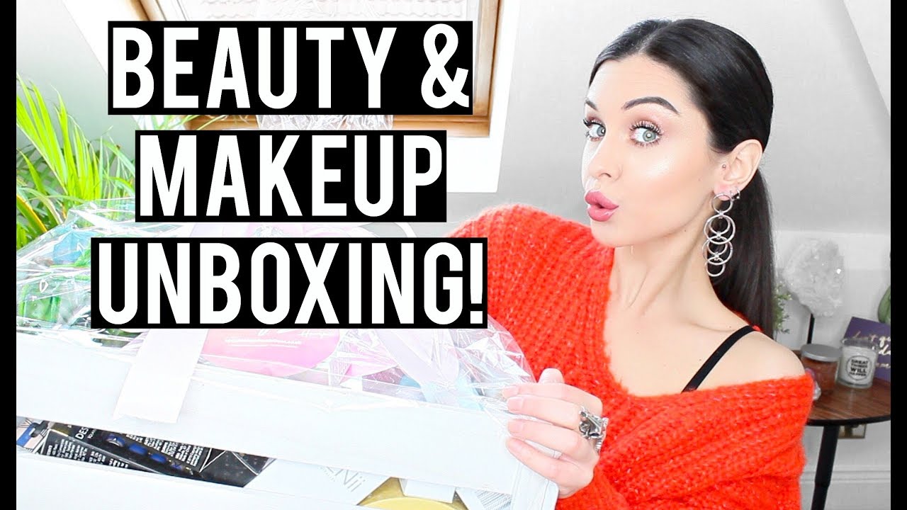 BEAUTY & MAKEUP UNBOXING HAUL 2018 | KatesBeautyStation - YouTube