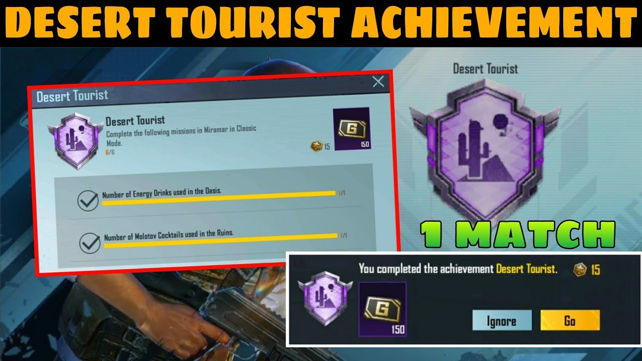 How to complete desert tourist achievement in BGMI (Pubg ) Vending ...
