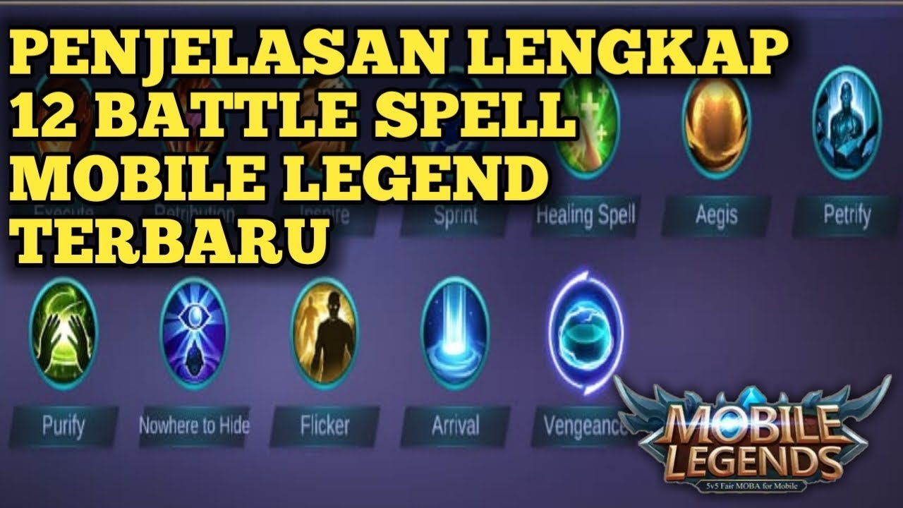 PENJELASAN LENGKAP 12 BATTLE SPELL MOBILE LEGENDS - YouTube