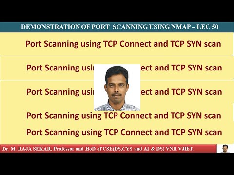DEMONSTRATION OF PORT SCANNING USING NMAP – LEC 50 - YouTube