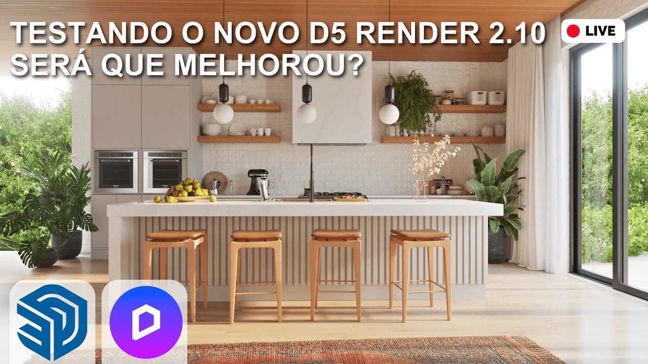 🔥 Testando o NOVO D5 Render 2.10 com Path Tracing em Tempo Real! - YouTube
