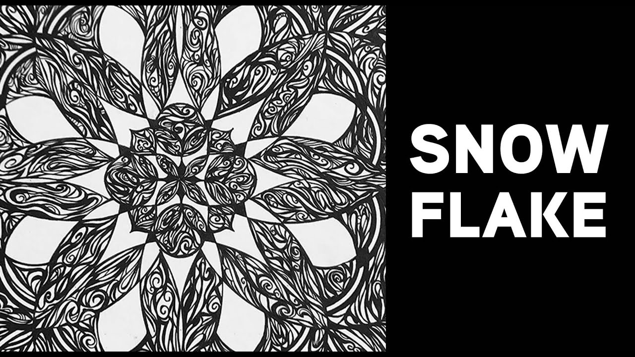 Snowflake Mandala | Mandala art | Zentangle art - YouTube