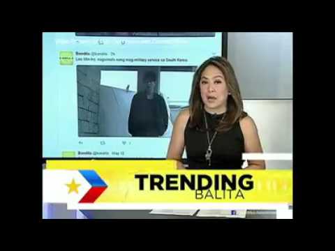 May 15 2017 ABS CBN Bandila Trending Segment Feat Lee Minho Military ...