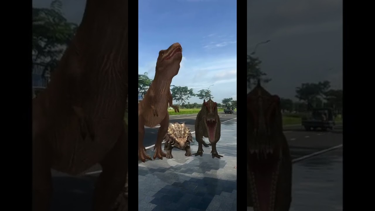 Dinosaurs in real life, Tyransaurus Rex, Ankylosaurs, Carnotaurus - YouTube