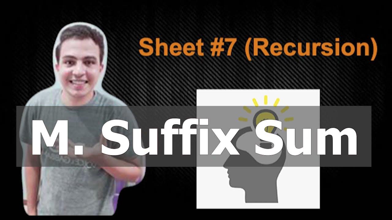 M. Suffix Sum - YouTube