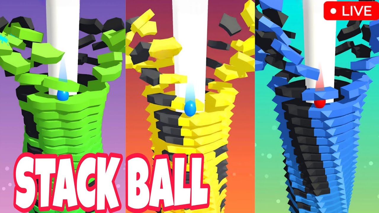 Stack Ball Live 🔴 Aggressive Gameplay 🎮 Highest score challenge 🎮 # ...