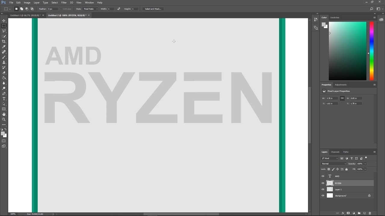 Drawing AMD Ryzen in Photoshop - YouTube