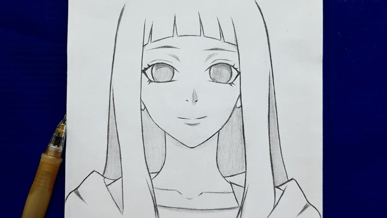 easy anime drawings : how to draw anime girl ( Hinata ) | girl anime ...
