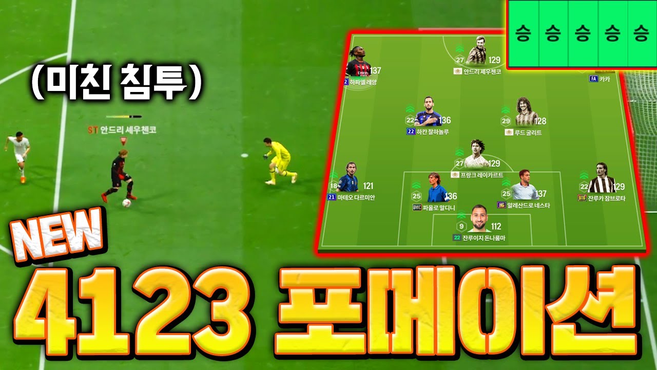 4123 전술 포메이션!! 드디어 현 메타에 맞게 완성했습니다 [피파온라인4 FC온라인] - YouTube