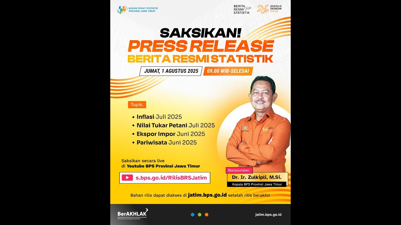 Press Release Berita Resmi Statistik BPS Provinsi Jawa Timur, 1 Agustus ...