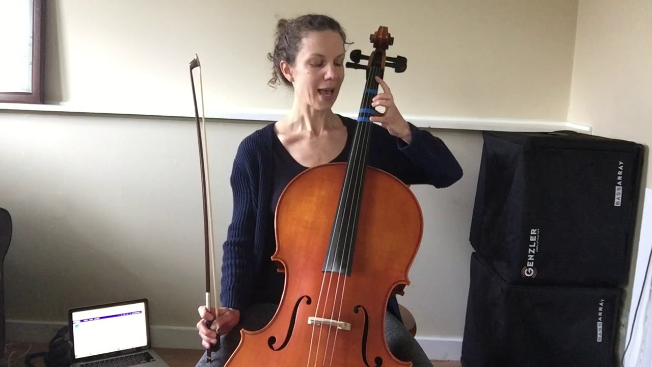 G minor scale, 2 octaves - cello tutorial - YouTube