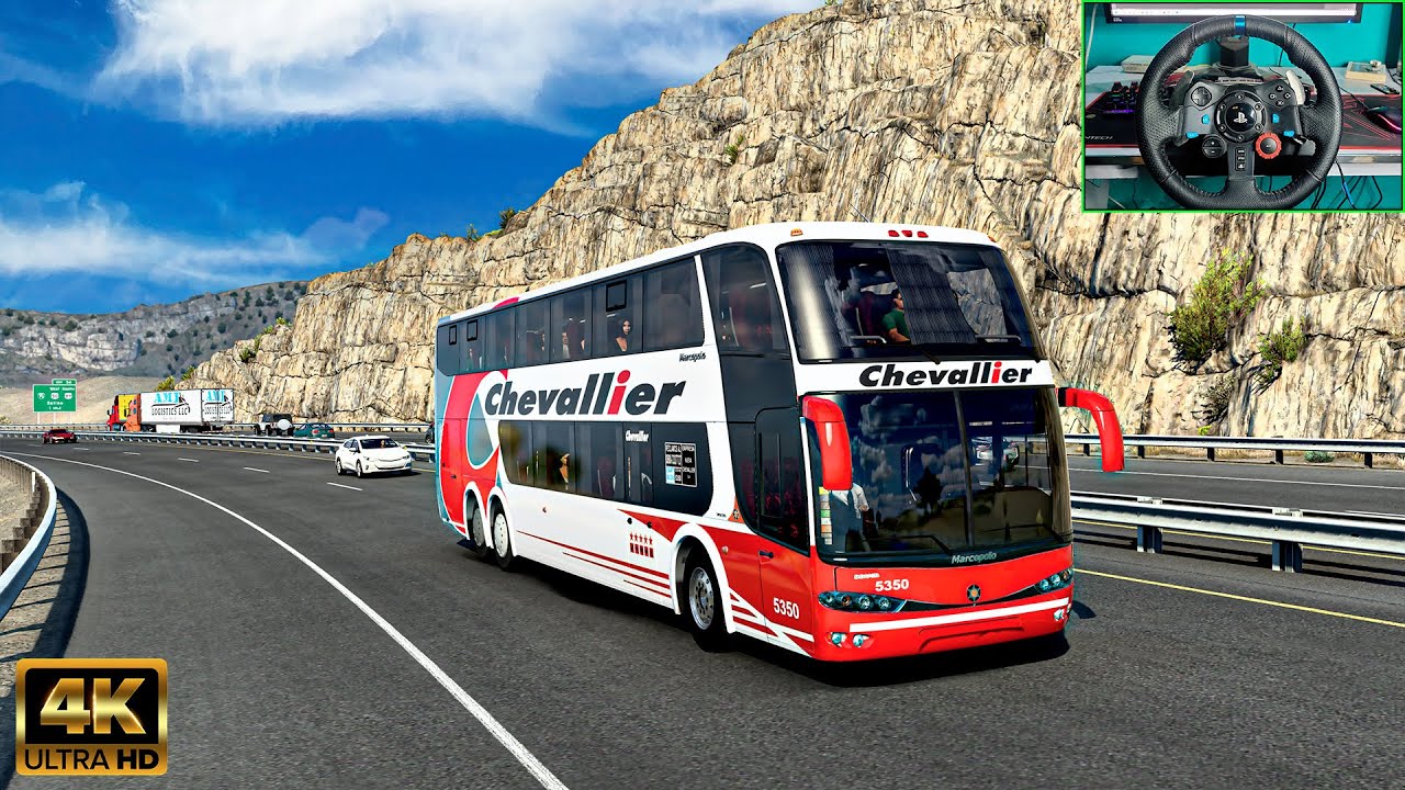 Tourist Bus Simulation | American truck Simulator | Steering Wheel 4K ...