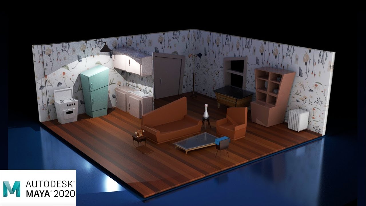 How to model a 3d room in maya | Speed modeling Autodesk maya - YouTube