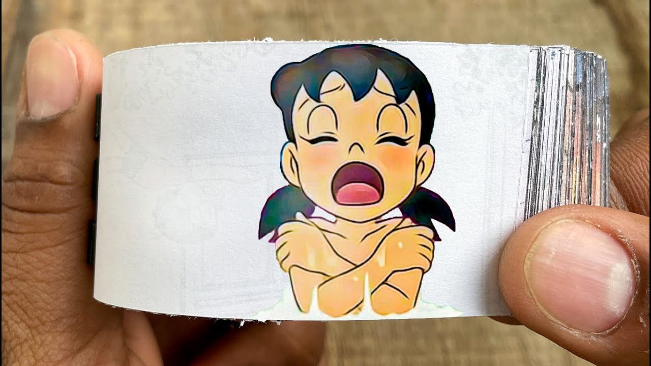 Doraemon Cartoon Flipbook #262 | Nobita Sees Shizuka Bathing Flip Book ...