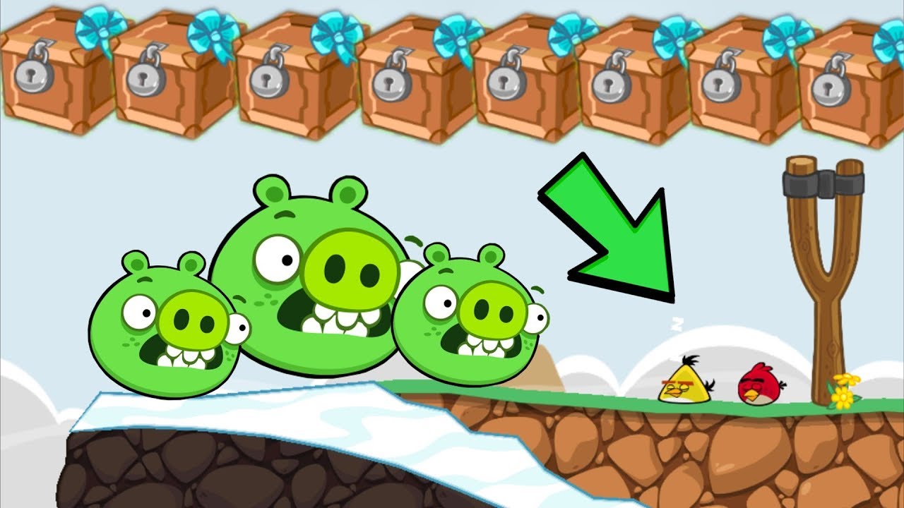 Bad Piggies - MEET ANGRY BIRDS 3300+ SCRAPS LOOT CRATES - YouTube