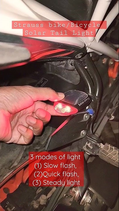 Strauss bike/Bicycle Solar rechargeable 3 modes flashing Tail Light #strauss #biketaillight # ...