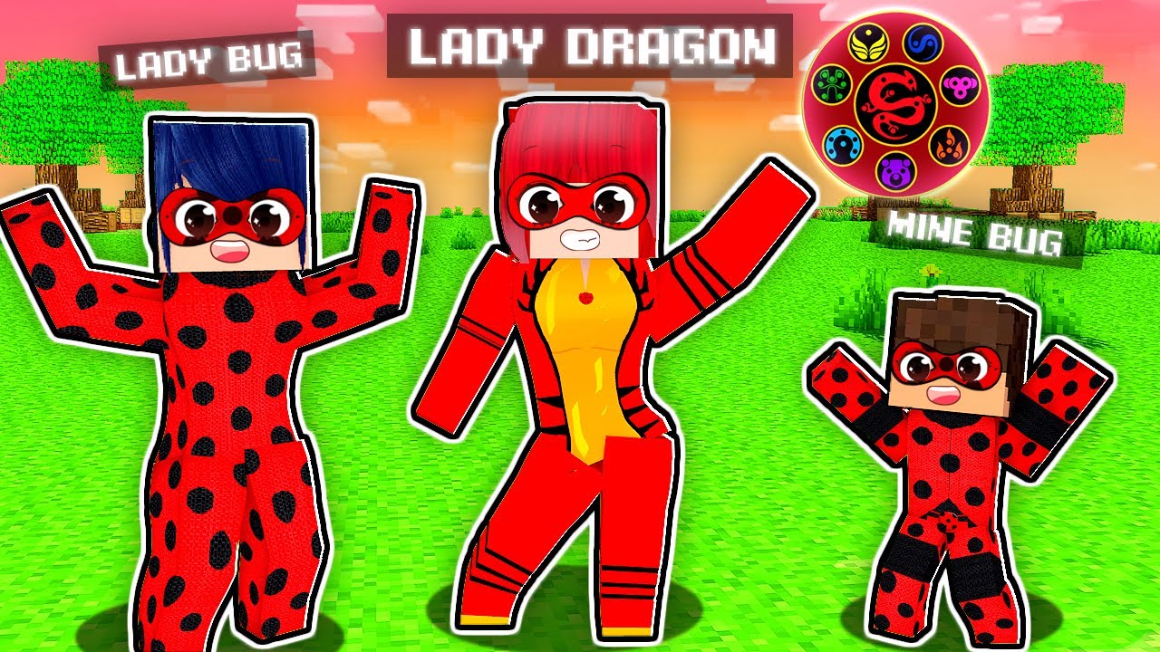 Minecraft: LADY DRAGON USOU SEUS PODERES!! - MIRACULOUS LADYBUG - YouTube