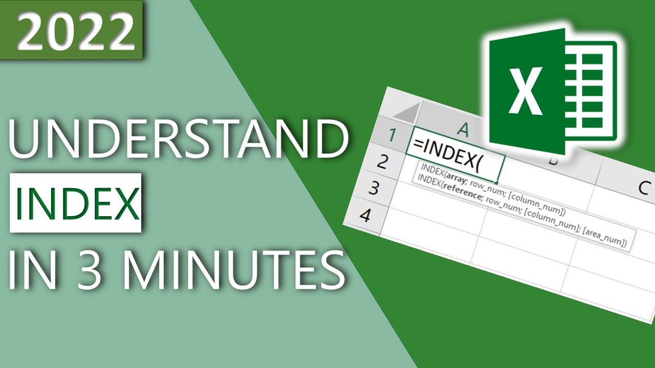 Excel INDEX Function YouTube Excel INDEX Function YouTube