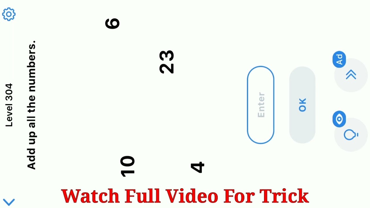 Easy Game Level 304 Add up all the numbers - YouTube
