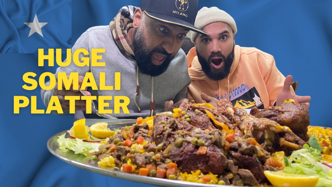 The Biggest Somali Food Platter - Damal Restaurant London - YouTube