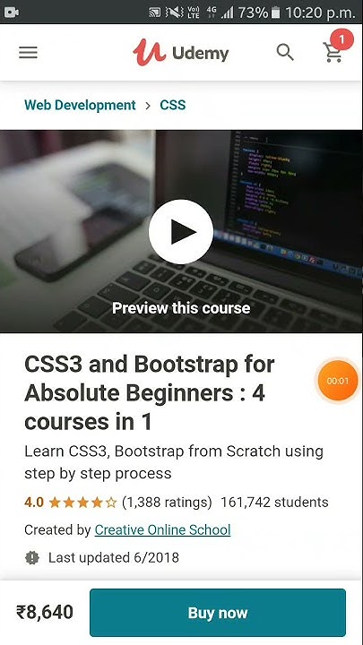 CSS3 and Bootstrap for Absolute Beginners : 4 courses in 1 | free course - Udemy #shorts - YouTube