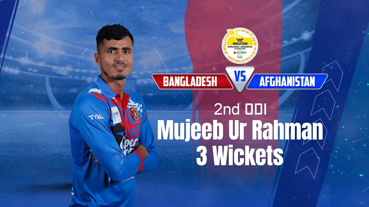 Mujeeb Ur Rahman's 3 Wickets Against Bangladesh || 2nd ODI ...