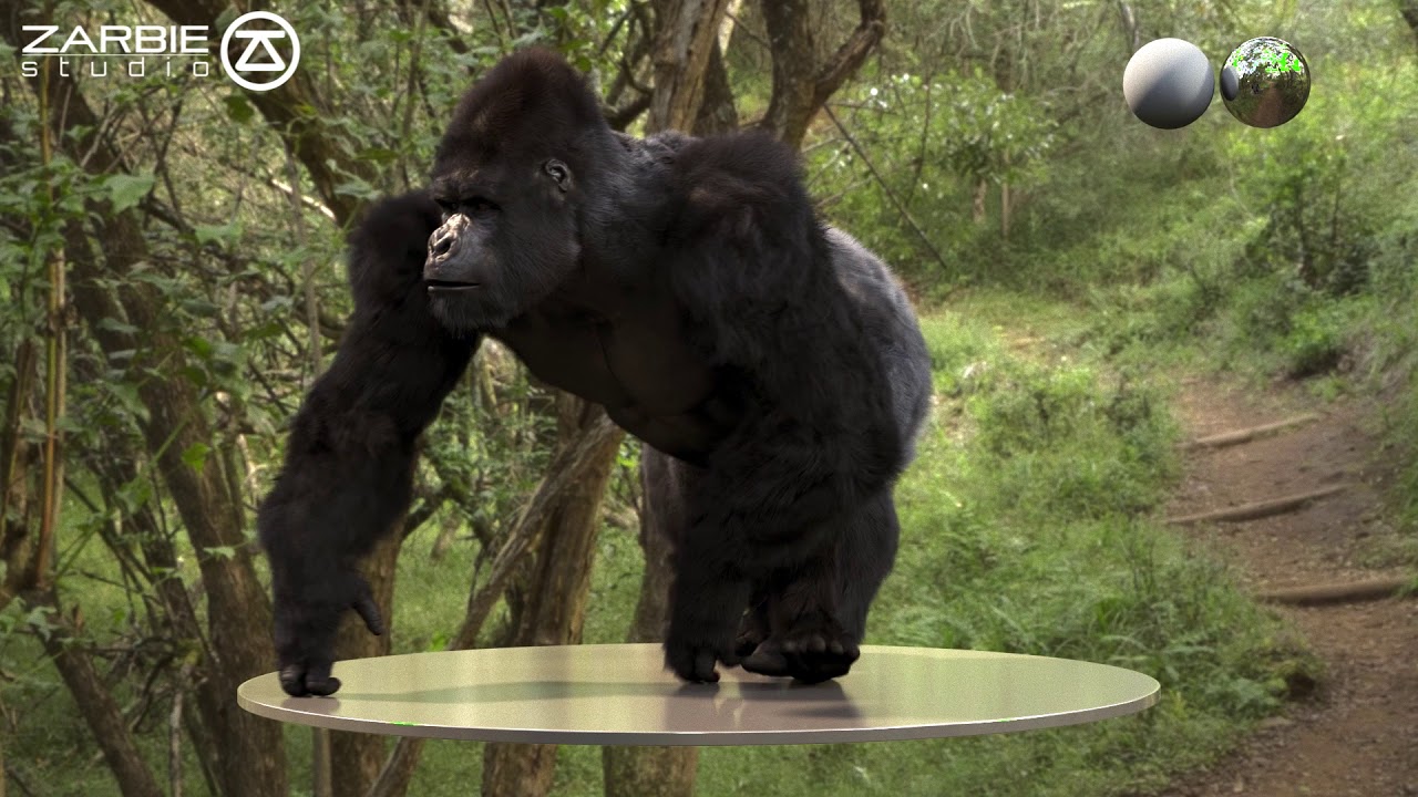 Gorilla walkcycle 001 - YouTube
