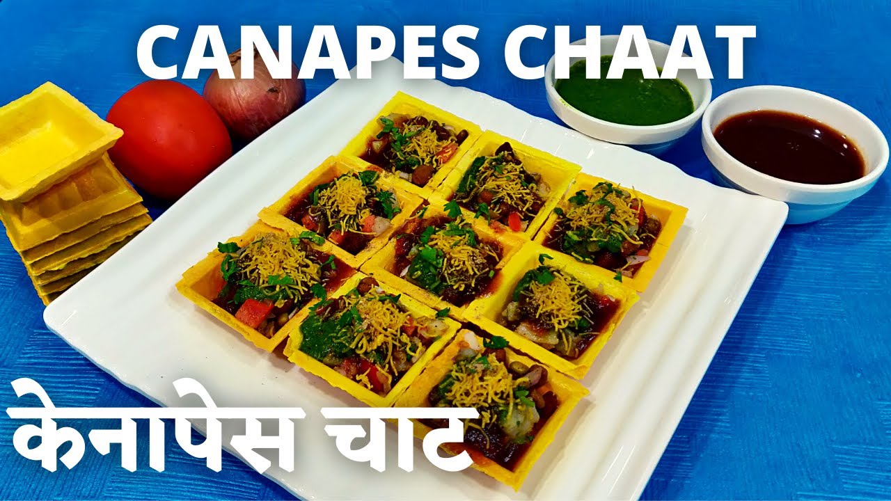 Healthy & Tasty Canapes Chaat | Basket Chaat | Indian Canapes Recipe ...
