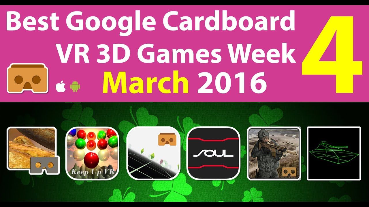 Best Google Cardboard VR 3D Game Week 4 March 2016 Android & iOS - YouTube