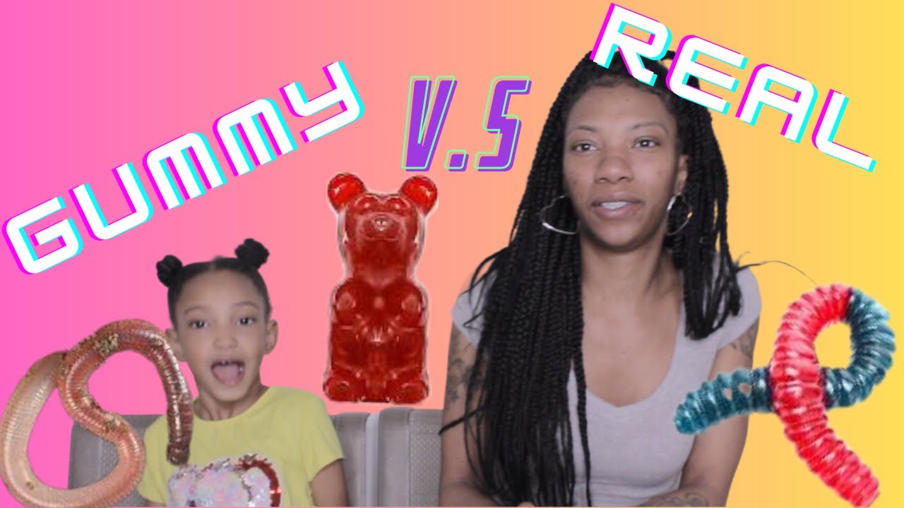 Gummy vs Real food challenge - YouTube