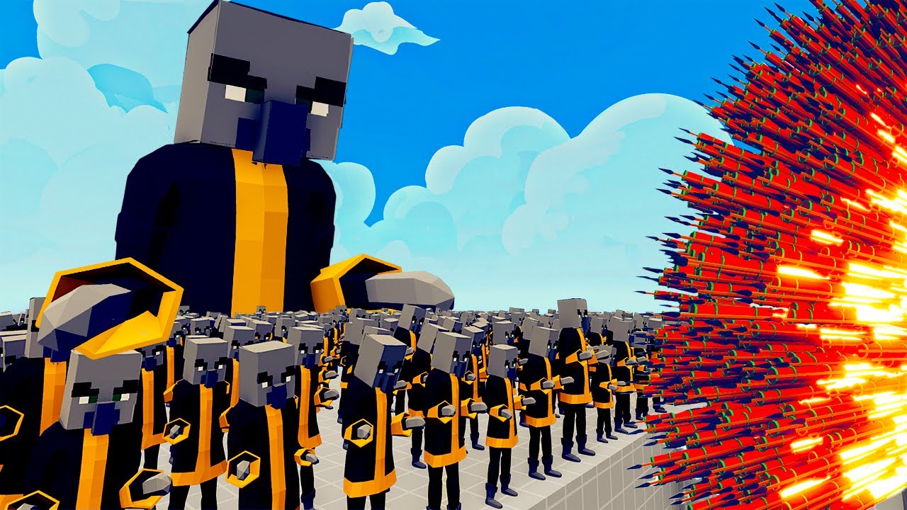 100x MINECRAFT EVOKER + 2x GIANT vs 3x EVERY GOD Totally Accurate ...