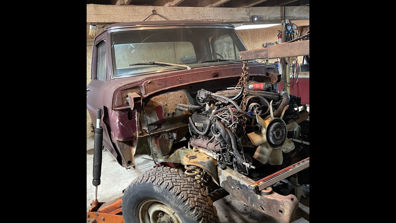 Budget Build 69 Ford F100 4.6 Lincoln Town Car Swap !!! Part 2 - YouTube
