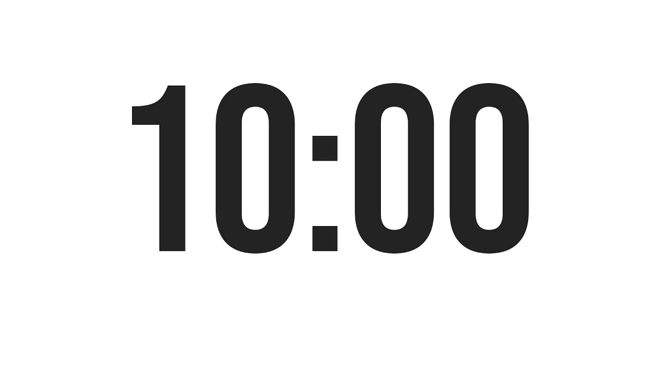 10 MINUTE TIMER COUNTDOWN TIMER MINIMAL YouTube