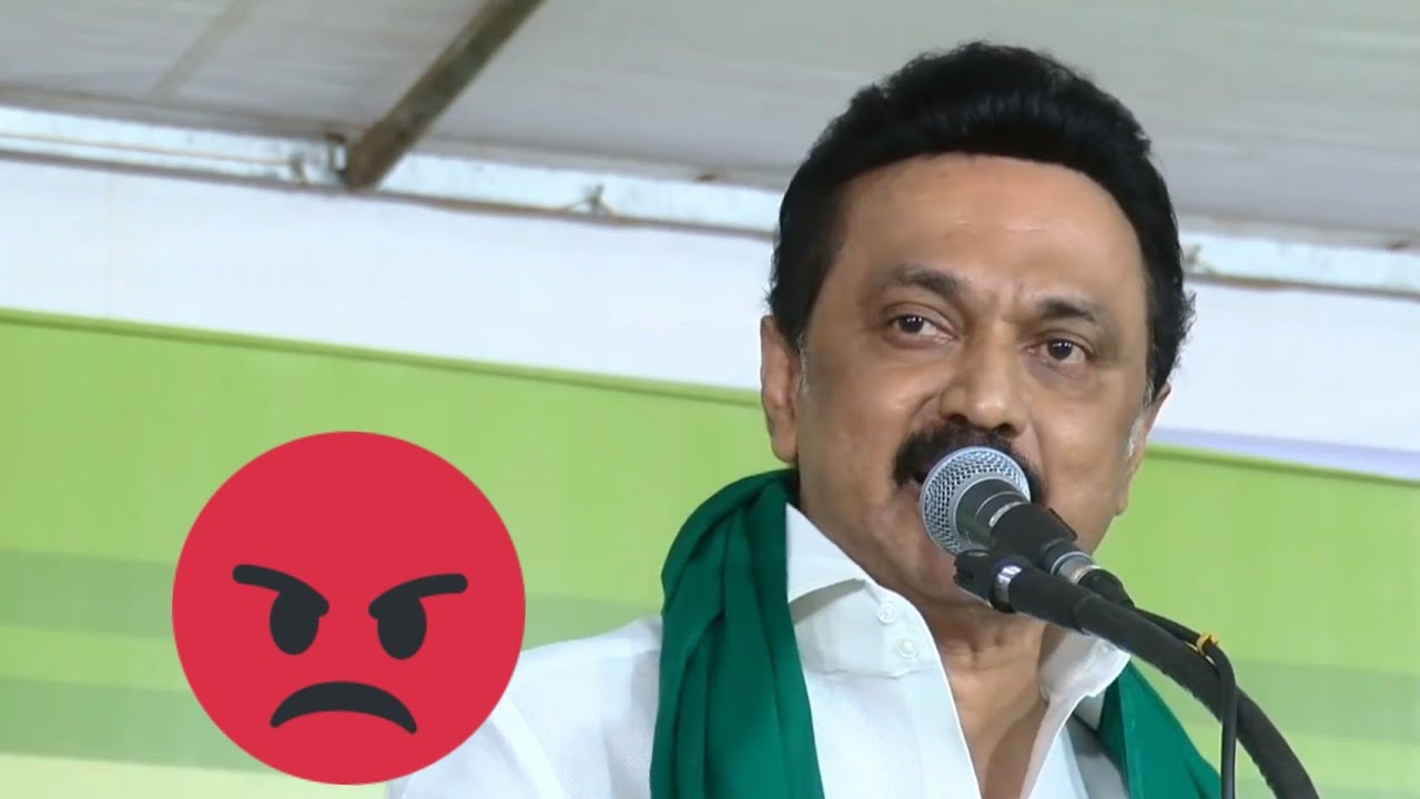 mk stalin angry speech | panda_india | - YouTube