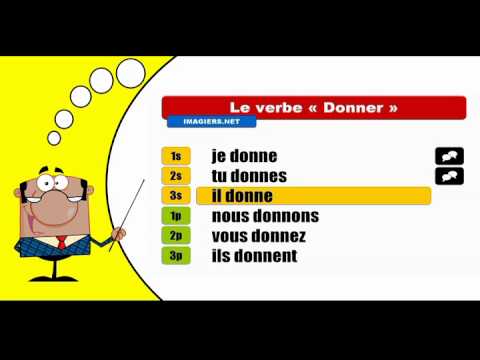 Как сопряженных # Donner # Indicatif Présent - YouTube