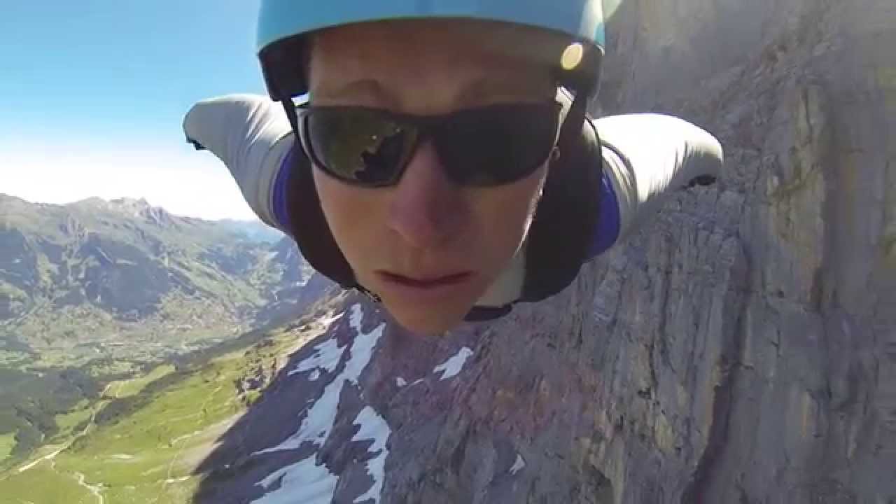 Wingsuit BASE Jump from Eiger Mushroom - YouTube