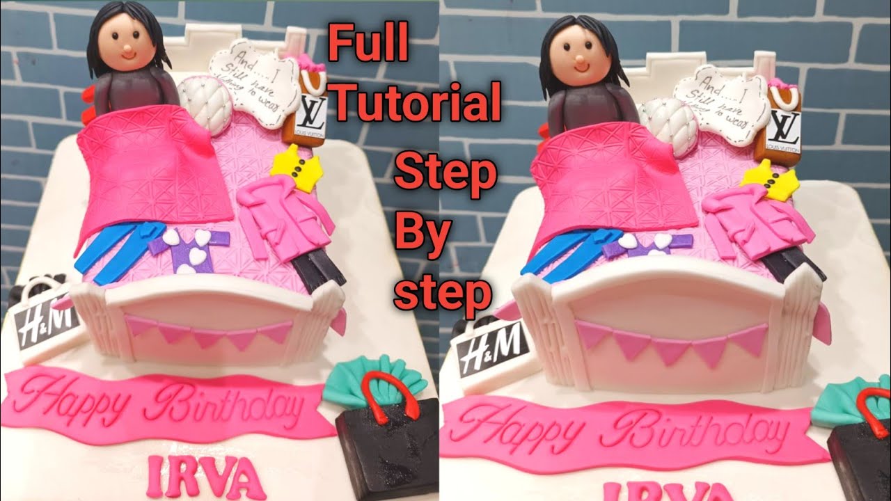 How To Make Bed Girl For Birthday Cake | Bed Cake Design - YouTube