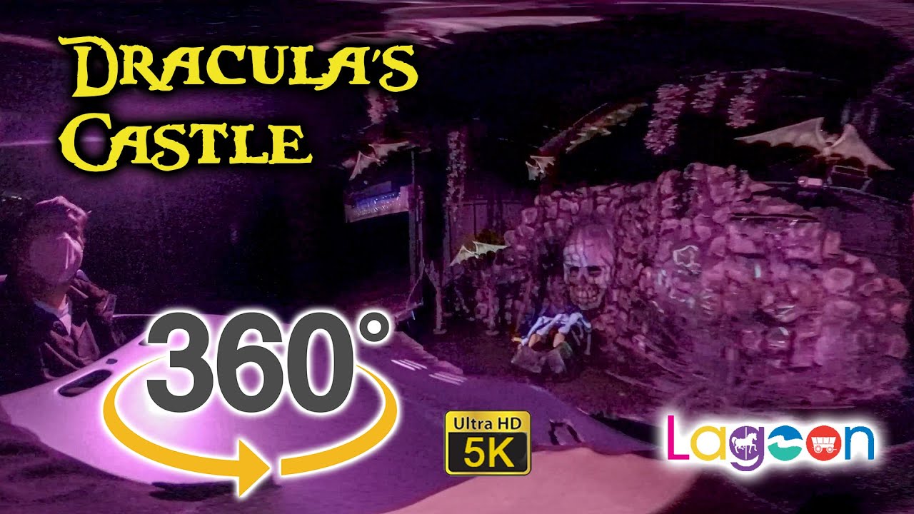 5K VR 360 Dracula's Castle Dark Ride Ultra HD POV Lagoon - YouTube