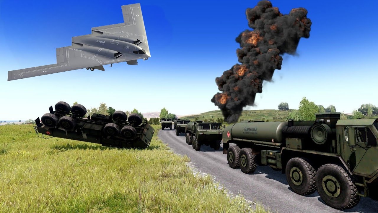 13 Minutes Ago, Tens of Tons of Russian Fuel Exploded by a US B-2 ...