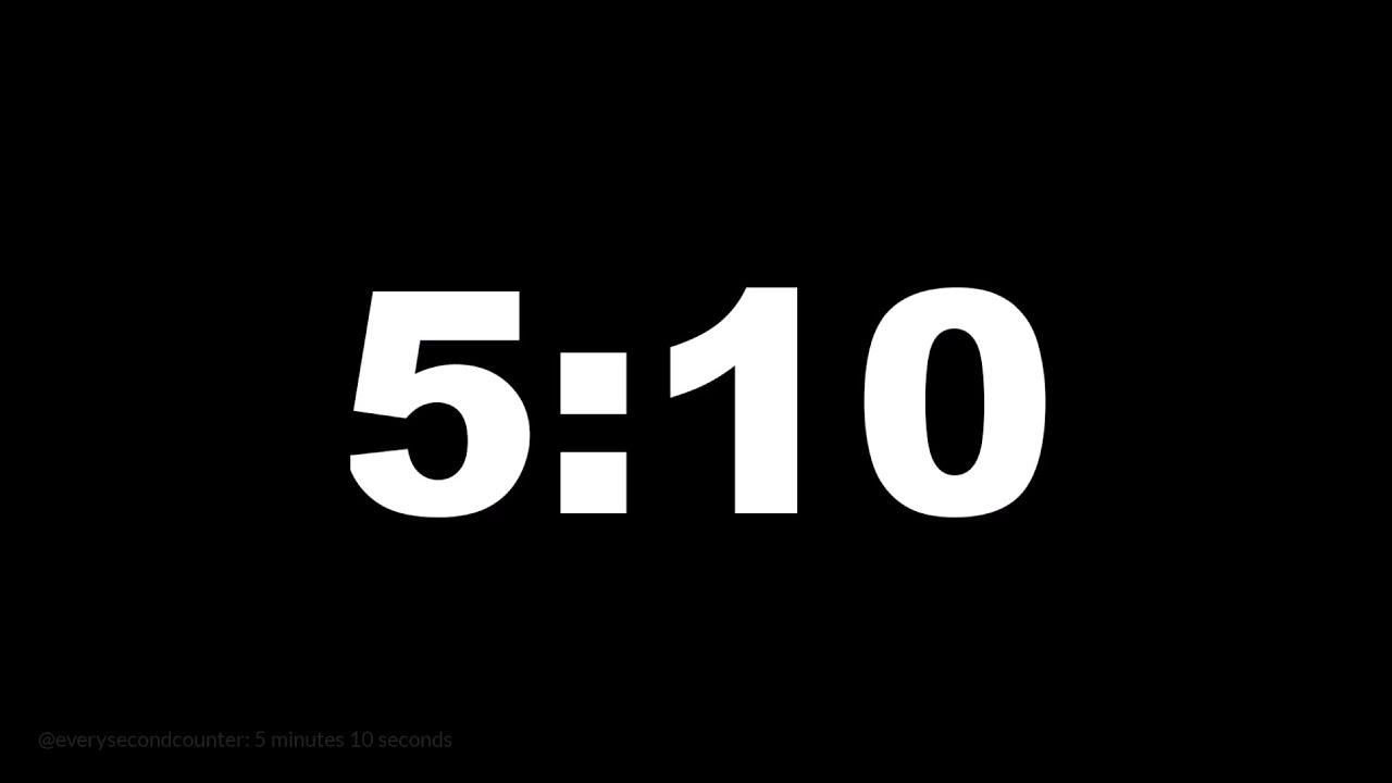 5 minutes 10 seconds [310 secs] clock timer countdown || Alarm Focus ...